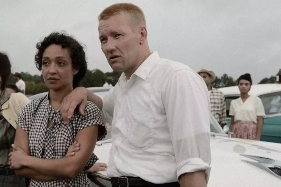 ruth-negga-and-joel-edgerton-as-mildred-and-richard-loving-on-the-set-of-the-movie-loving- being-shot-in-richmond-va